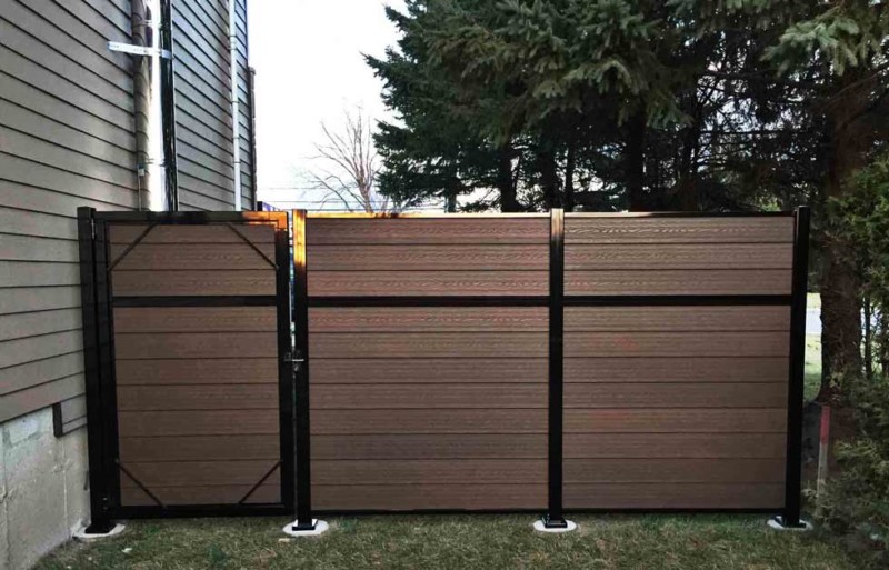 Single Gate Kit - 6 ft x 4 ft - Black Aluminum Gate Frame - SGC