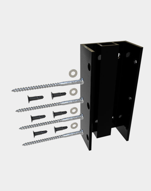 Post Mounting Bracket - Black Aluminum Fascia Mounting Bracket ...