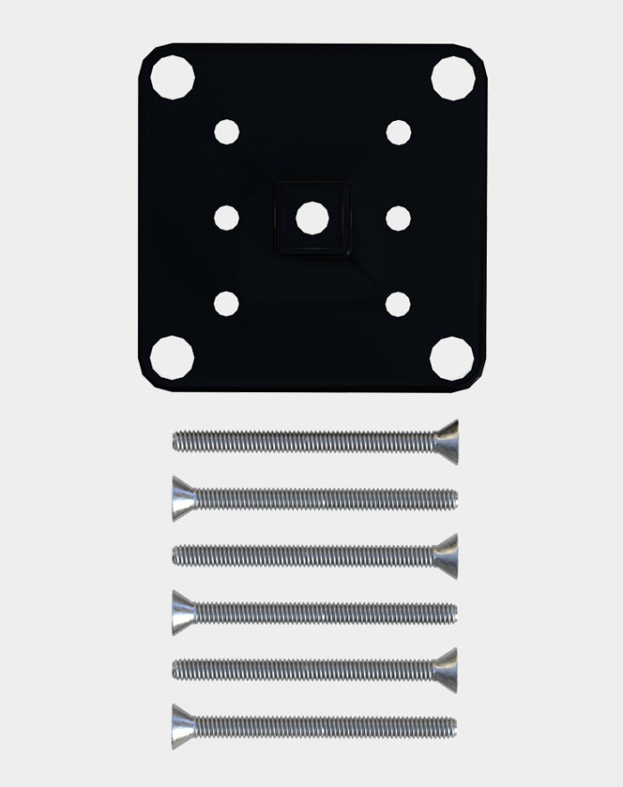 Black Aluminum Post Base - Fence Post Base plate - SGCPRODUCTS EN