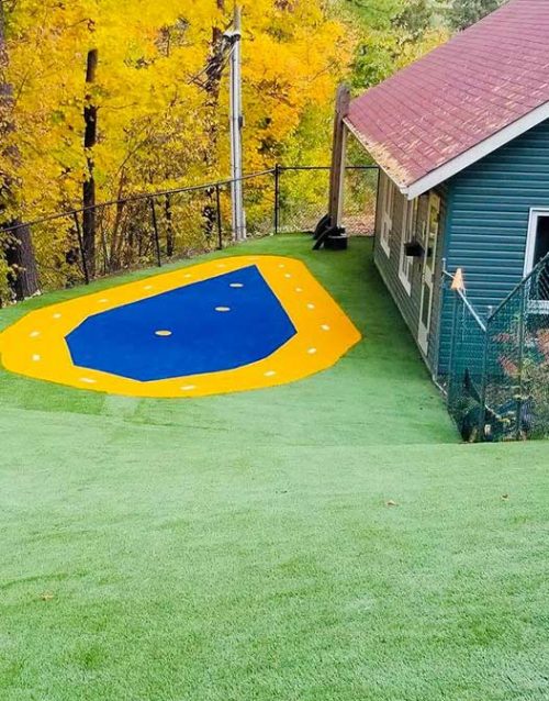 Gazon synthétique Bleu bonne qualité | Blue Turf | GSQuebec