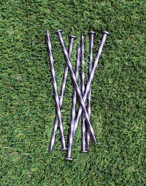 Artificial Grass Spikes - 50 lbs - Box of 325 nails - 8" Spiral ...